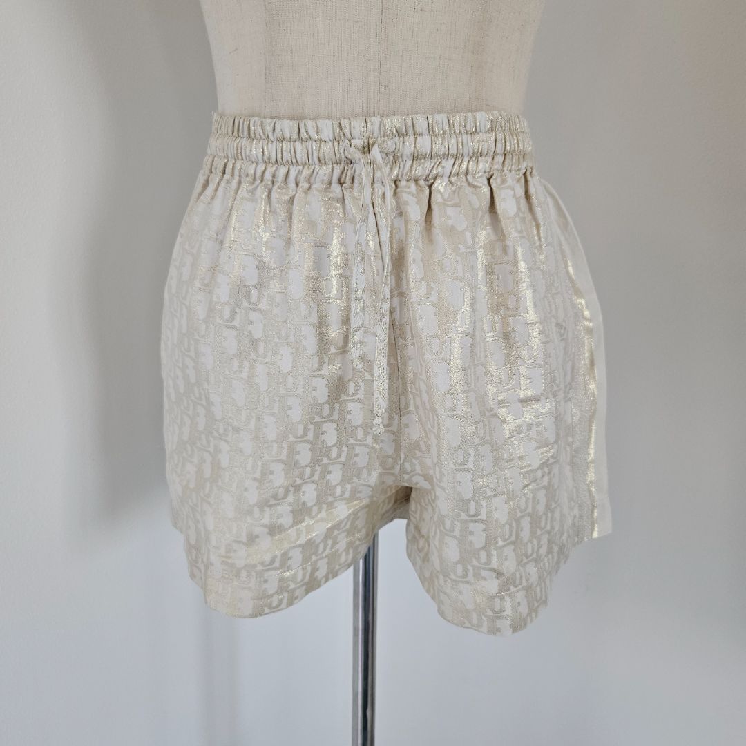 Dior gold oblique print shorts - BOPF | Business of Preloved Fashion