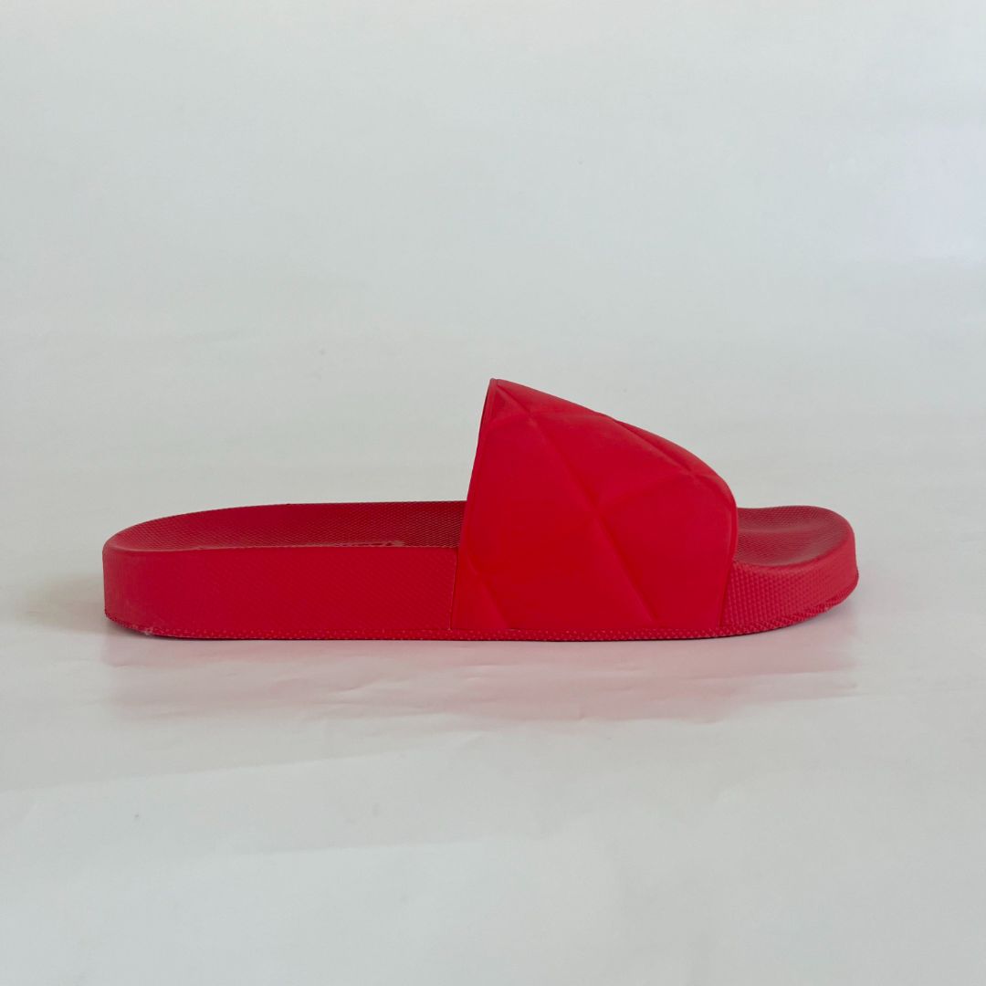 Bottega Veneta Red Rubber Quilted Slides, 40 - BOPF | Business of ...