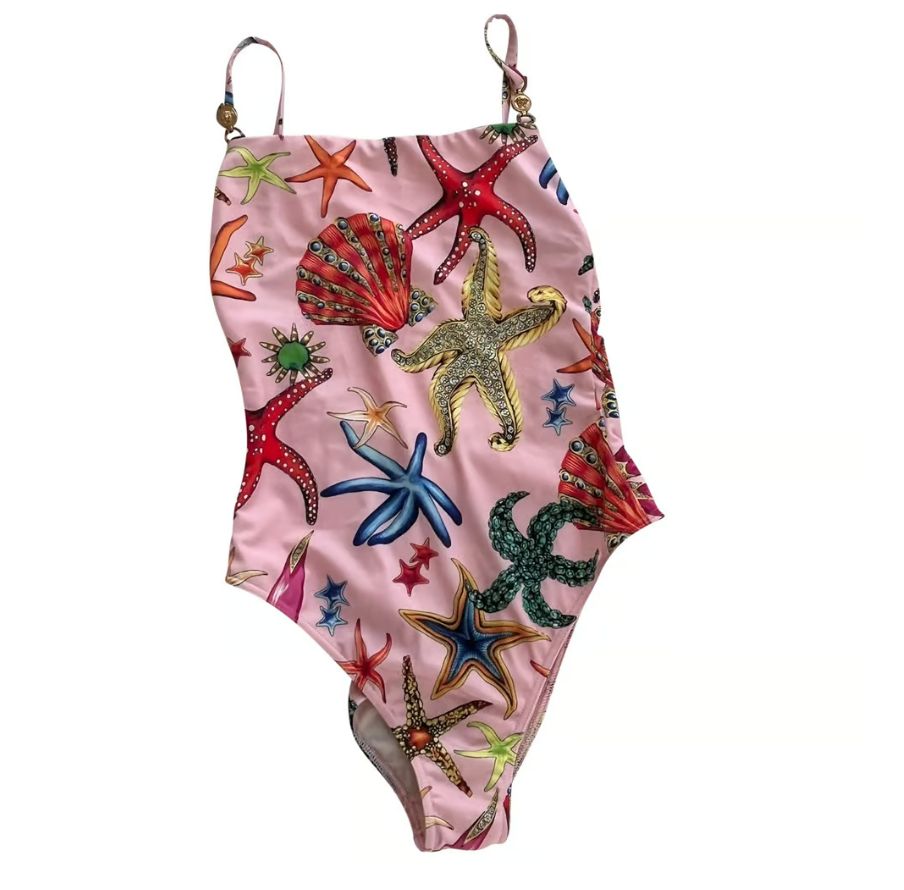 Versace Pink Starfish Print Onepiece Suit - BOPF | Business of Preloved ...